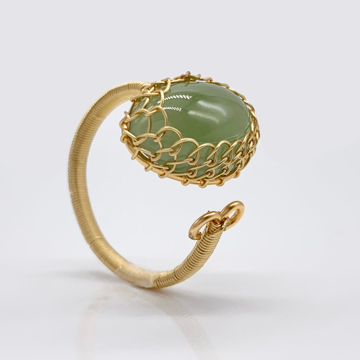 Gemstone Bead Fidget Ring - Rings for Anxiety and Stress – Calm Spinners